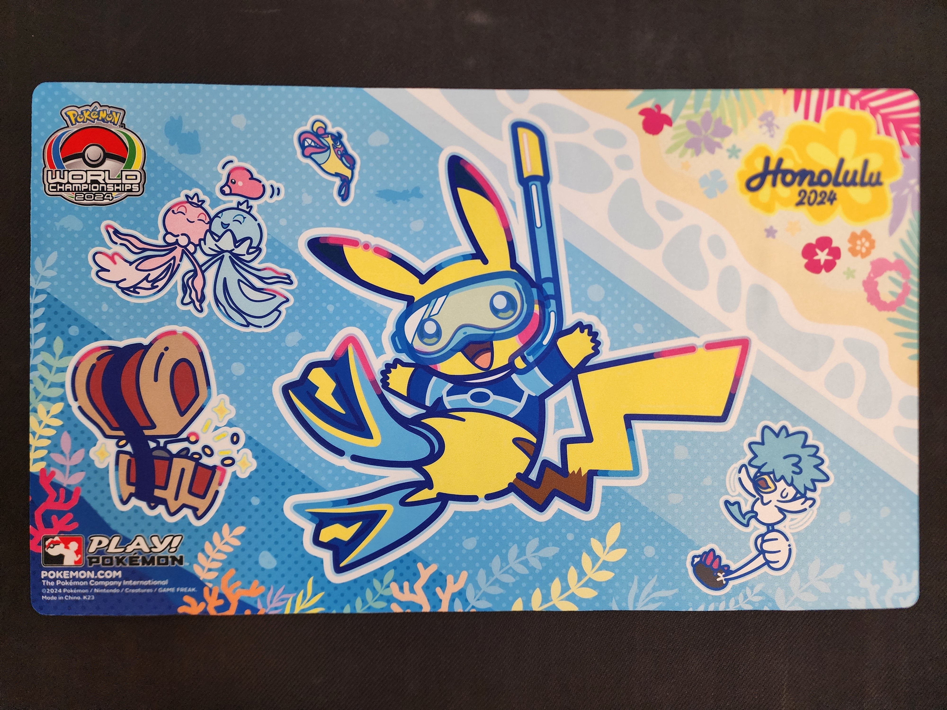 Pokemon: Worlds Honolulu 2024 Pikachu Side Event Prize Wall Playmat ...